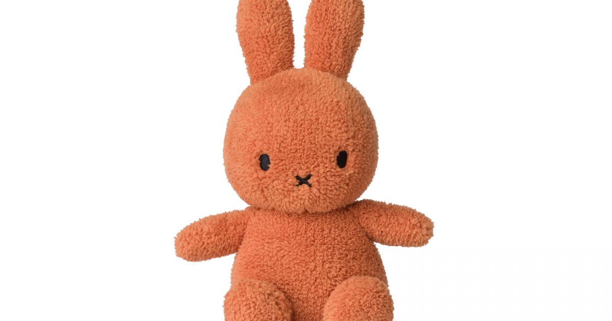 TOYS Miffy Sitting Terry Retro Orange - 23cm | Kindermodehuis.nl
