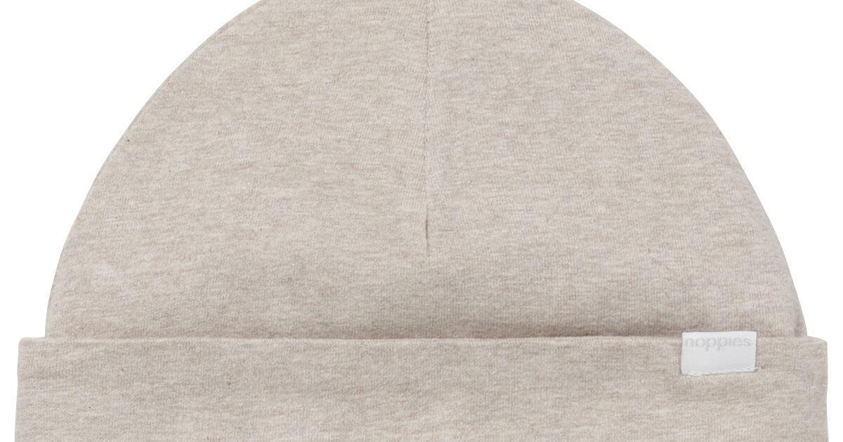 Noppies mutsje Babylon uni Taupe melange | Kindermodehuis.nl