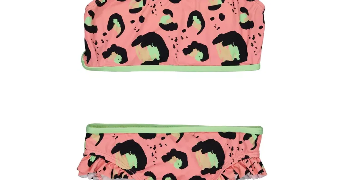 Quapi bikini meisje Aop pink poppy animal | Kindermodehuis.nl