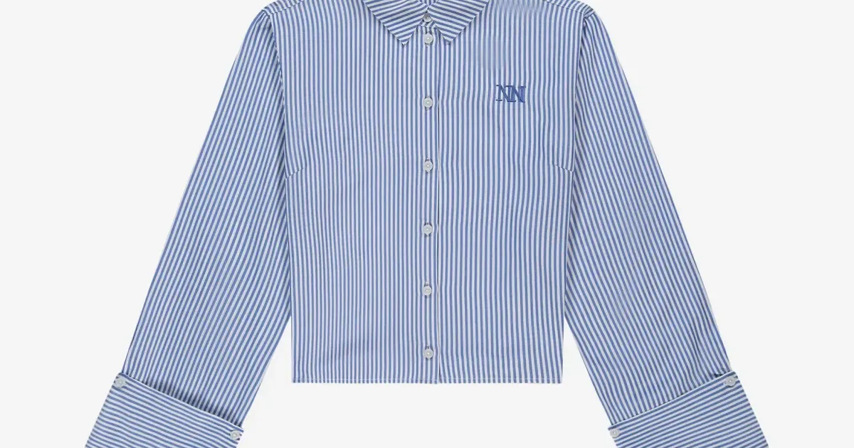 Nik&Nik Nomi Blouse Azure blue/off white | Kindermodehuis.nl