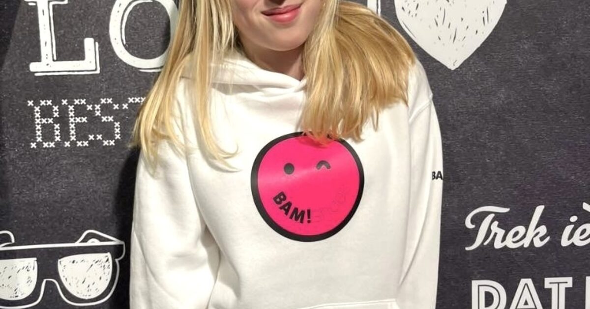BAM hoody smiley Roze | Kindermodehuis.nl