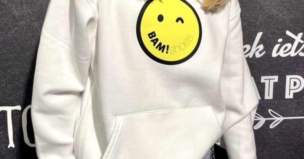 BAM hoody smiley Geel | Kindermodehuis.nl